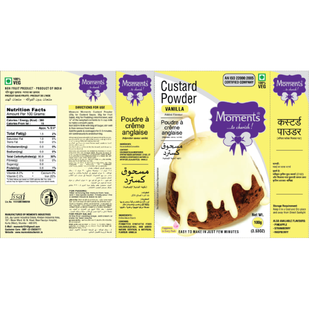 Custard Powder Vanilla - Vidhata Impex
